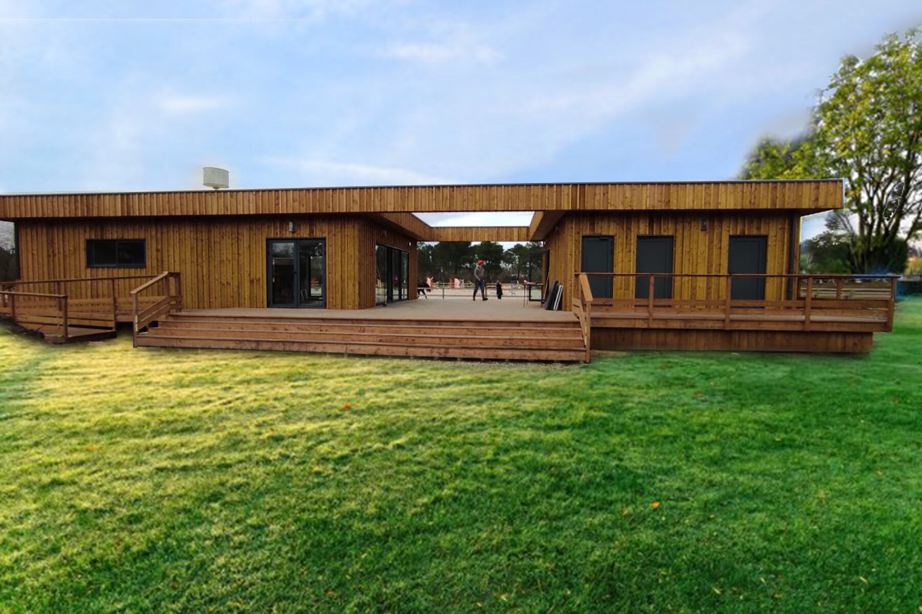 ᐅ Construction neuve à Mérignac ≡ construction Club house ossature Bois ...